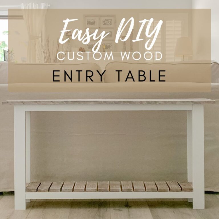 Easy DIY Custom Wood Entry Table - haus & hand