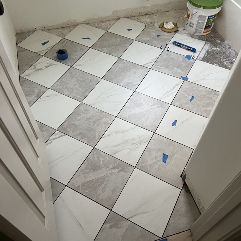 How to Install the Perfect Tile Checkered Floor - haus & hand